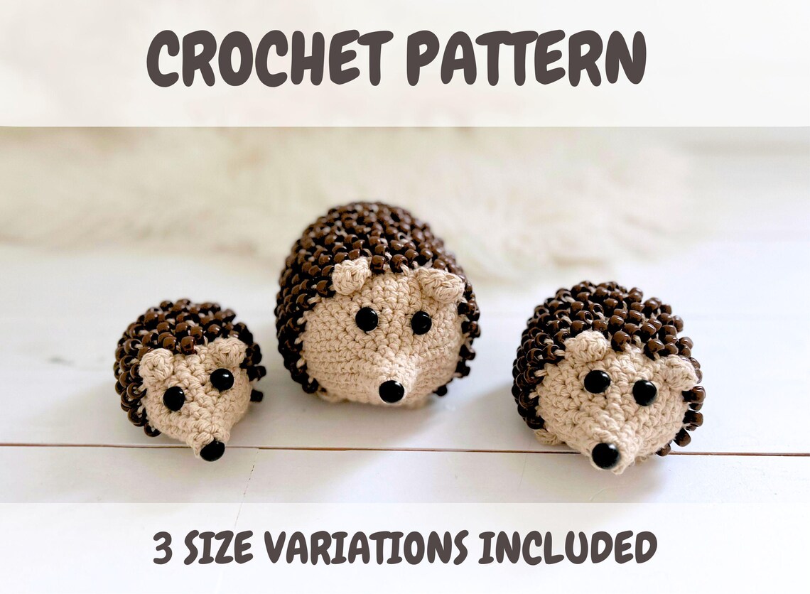 Fidget Crochet Pattern Hedgehog Beaded Easy Crochet Pattern Beaded ...