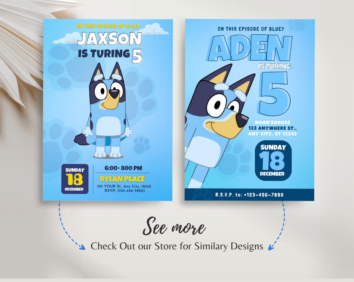 Invitación a la fiesta temática de Bluey // Descarga digital de ...
