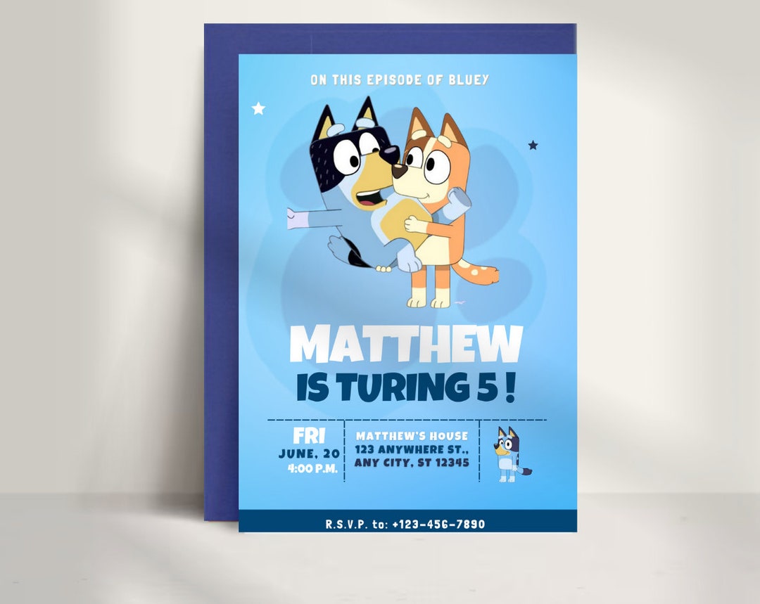 Invitación a la fiesta temática de Bluey // Descarga digital de ...