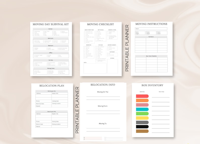 Relocation Planner, Printable Moving Planner, Moving Organizer, Moving ...