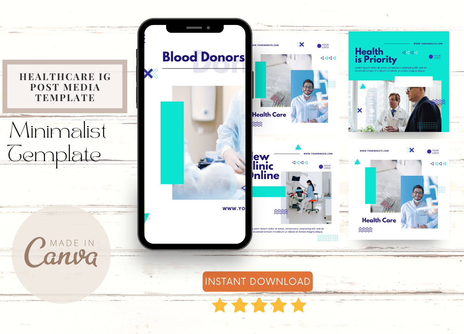 Medical Doctor Instagram Pack Hospital Social Media Posts - Etsy