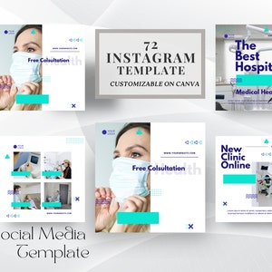 Medical Doctor Instagram Pack Hospital Social Media Posts - Etsy