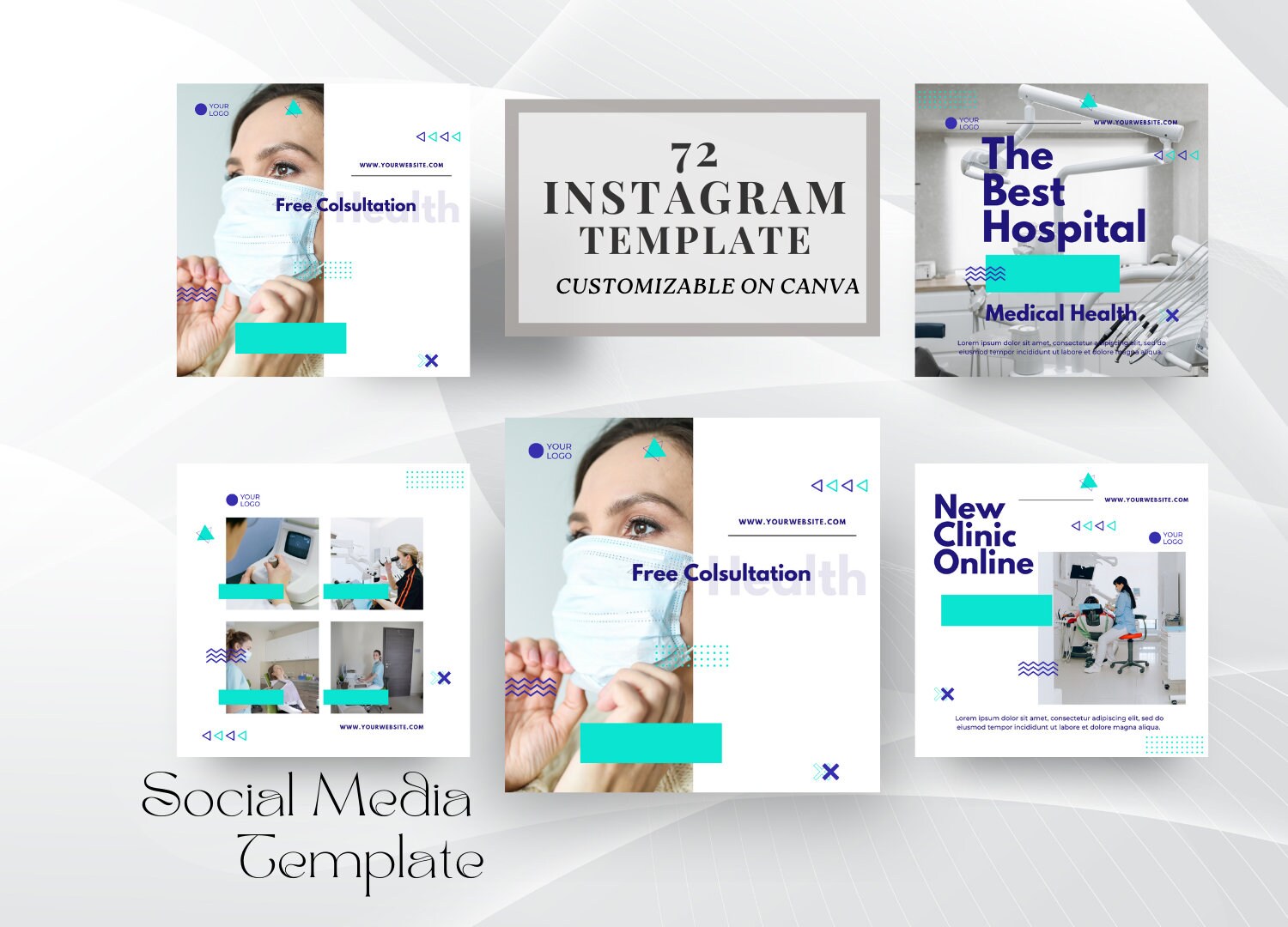 Medical Doctor Instagram Pack Hospital Social Media Posts - Etsy