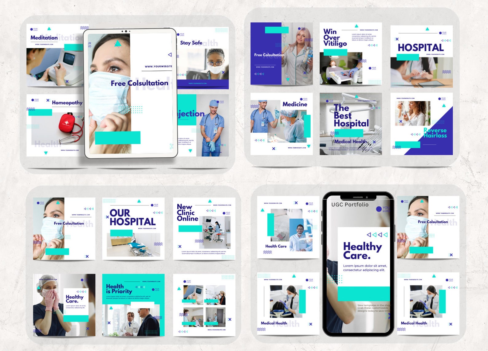 Medical Doctor Instagram Pack Hospital Social Media Posts - Etsy