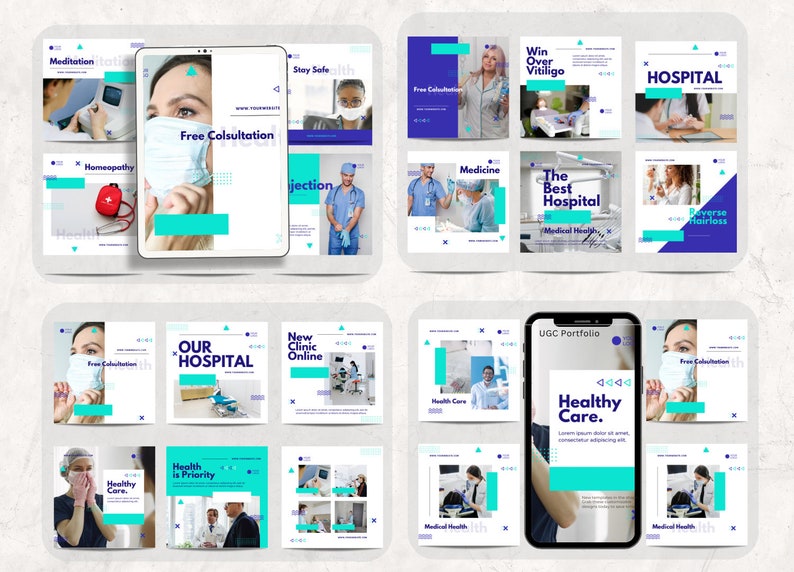 Medical Doctor Instagram Pack Hospital Social Media Posts - Etsy