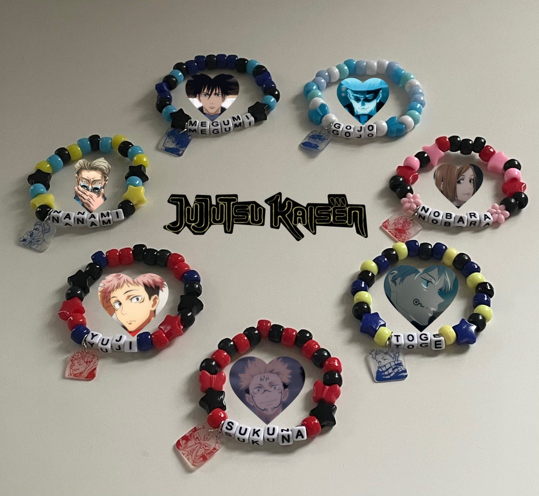 Jujutsu Kaisen jjk Anime Kandi Charm Bracelet: Itadori, Megumi, Nanami ...