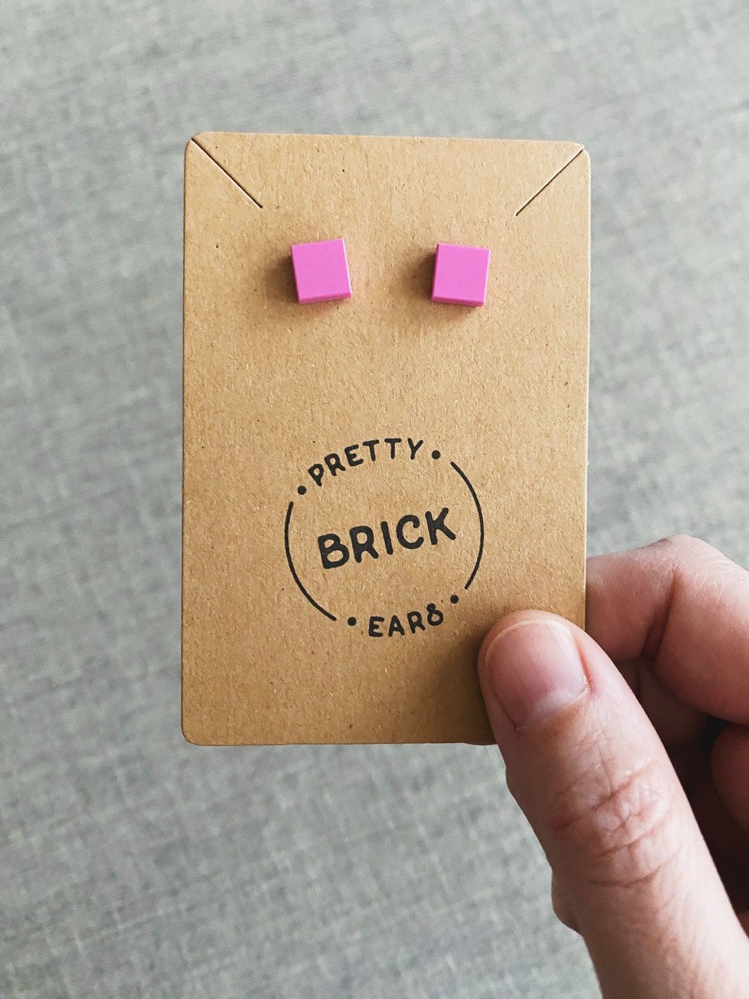 Bright - 1x1 Square Tile Stud Earrings - Etsy