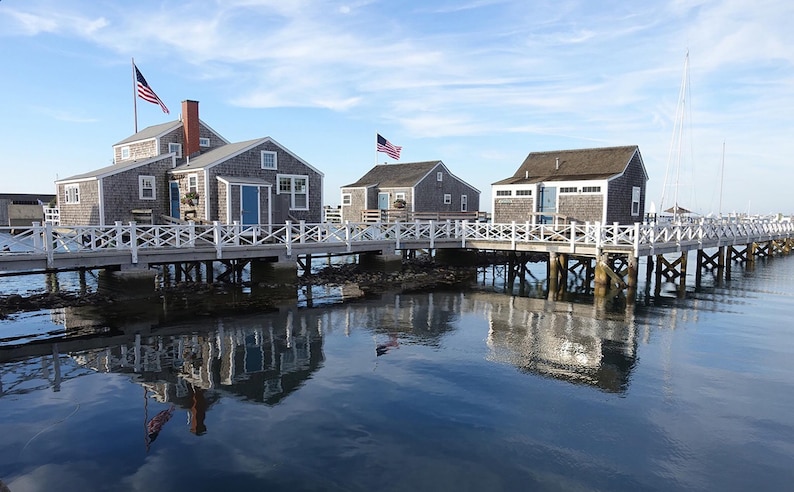 Nantucket, Cottages Photograph, Cape Cod, Serene, Nantucket, Harbor ...
