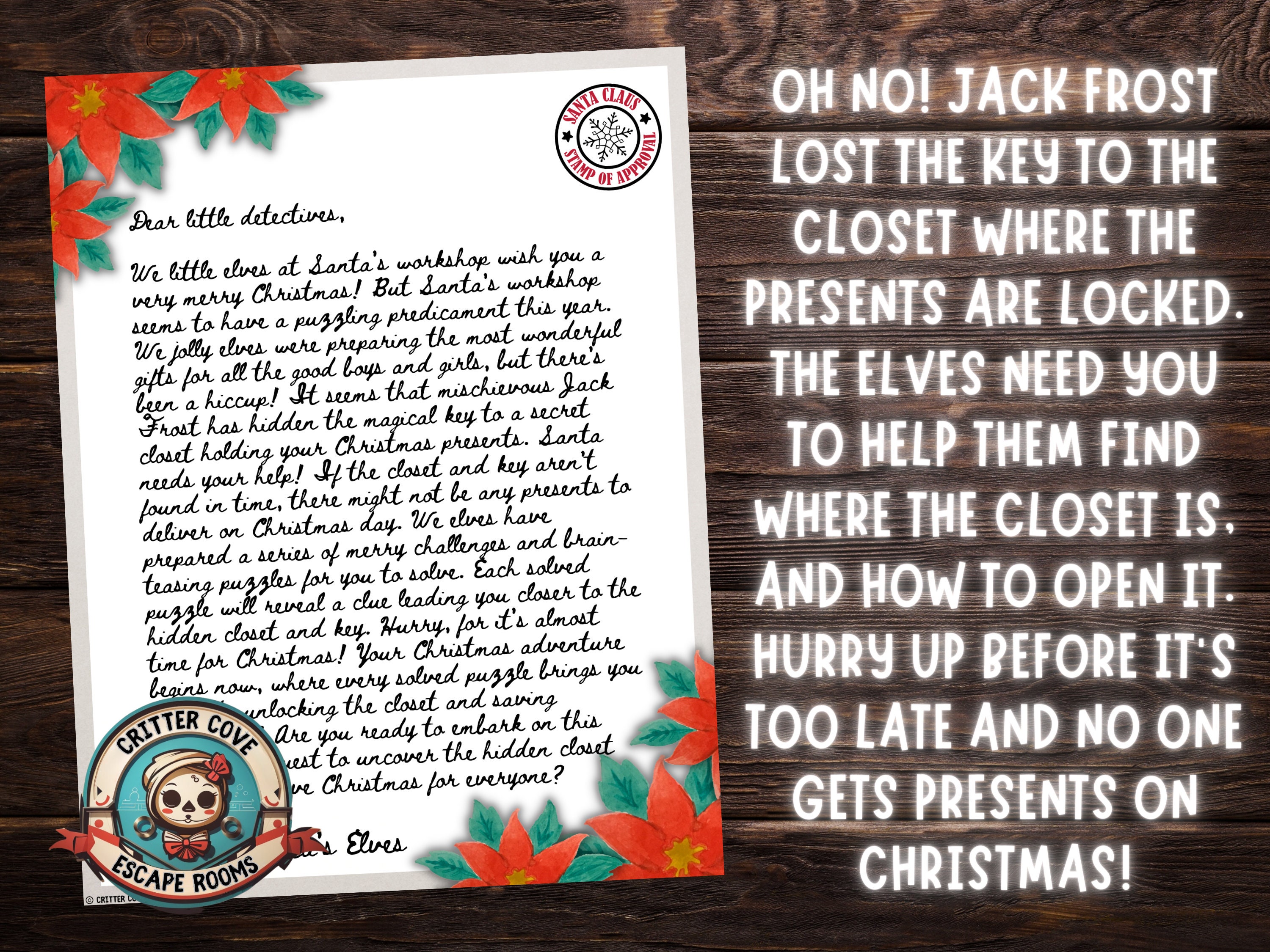 Christmas Escape Room: Printable Escape Room for Kids 7-10 | Family ...