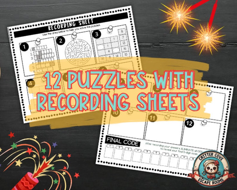4th of July Printable Escape Room Puzzle Kit for Kids 8-12 ...