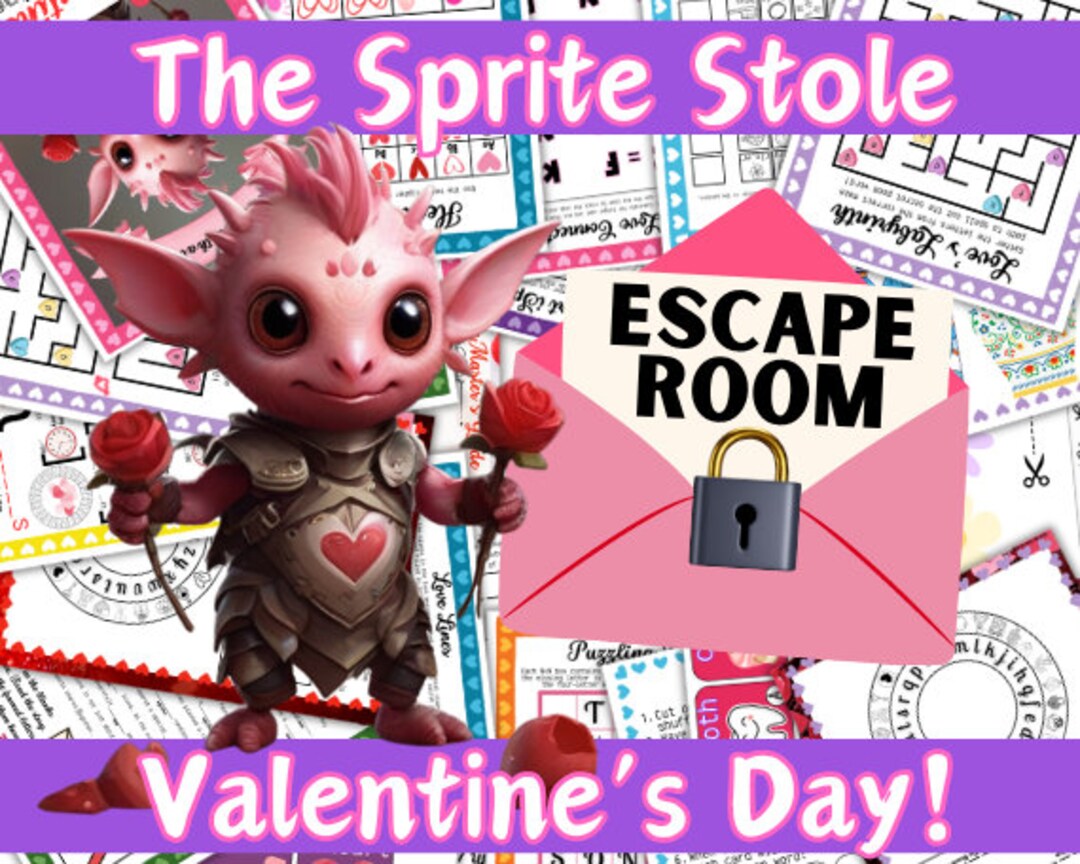 Kids Valentine Escape Room Game for Kids 5-8 Team Building Party Family ...