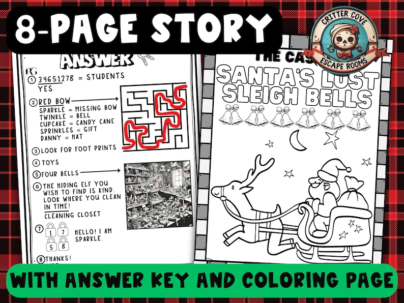 Descifrar el código Cuento navideño, pasaje de lectura misteriosa ...