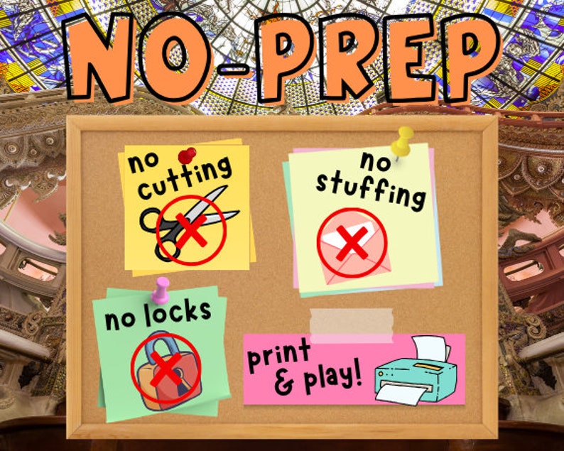 Easy Escape Room Printable Placemat Game | Escape the Museum Travel ...