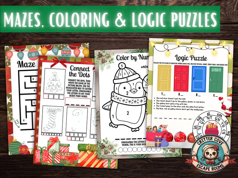 Christmas Escape Room: Printable Escape Room for Kids 7-10 | Family ...