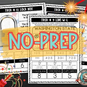 4th of July Printable Escape Room Puzzle Kit for Kids 8-12 ...