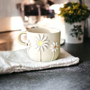 Personalized Handmade Ceramic Mug Gift Set: Tea & Wooden Coaster - Etsy