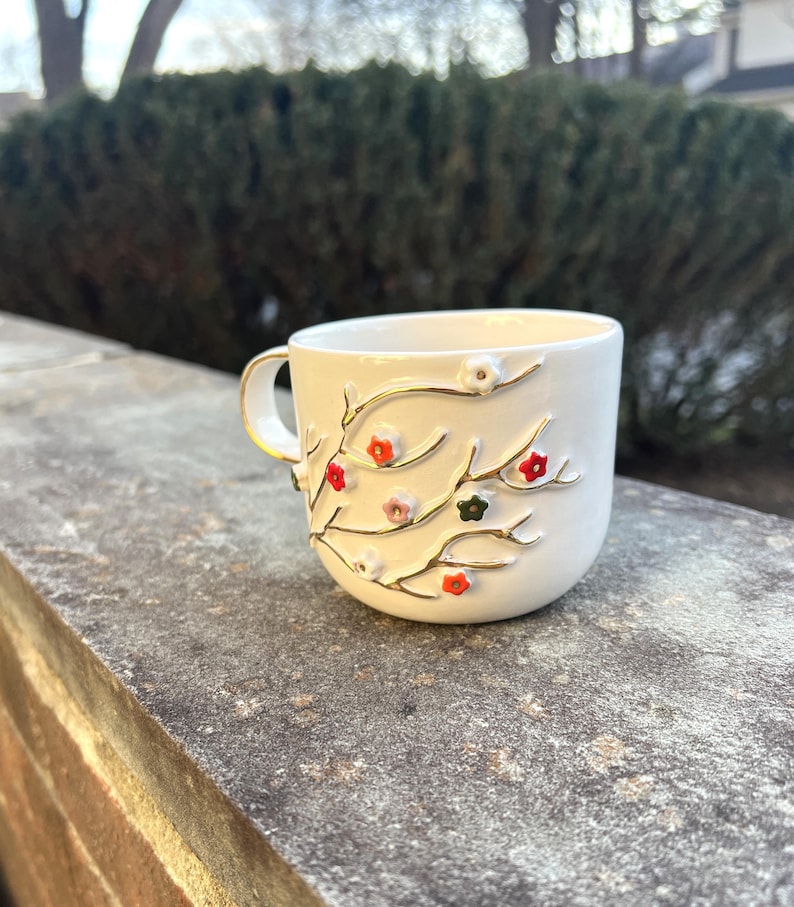 Personalized Handmade Ceramic Mug Gift Set: Tea & Wooden Coaster - Etsy