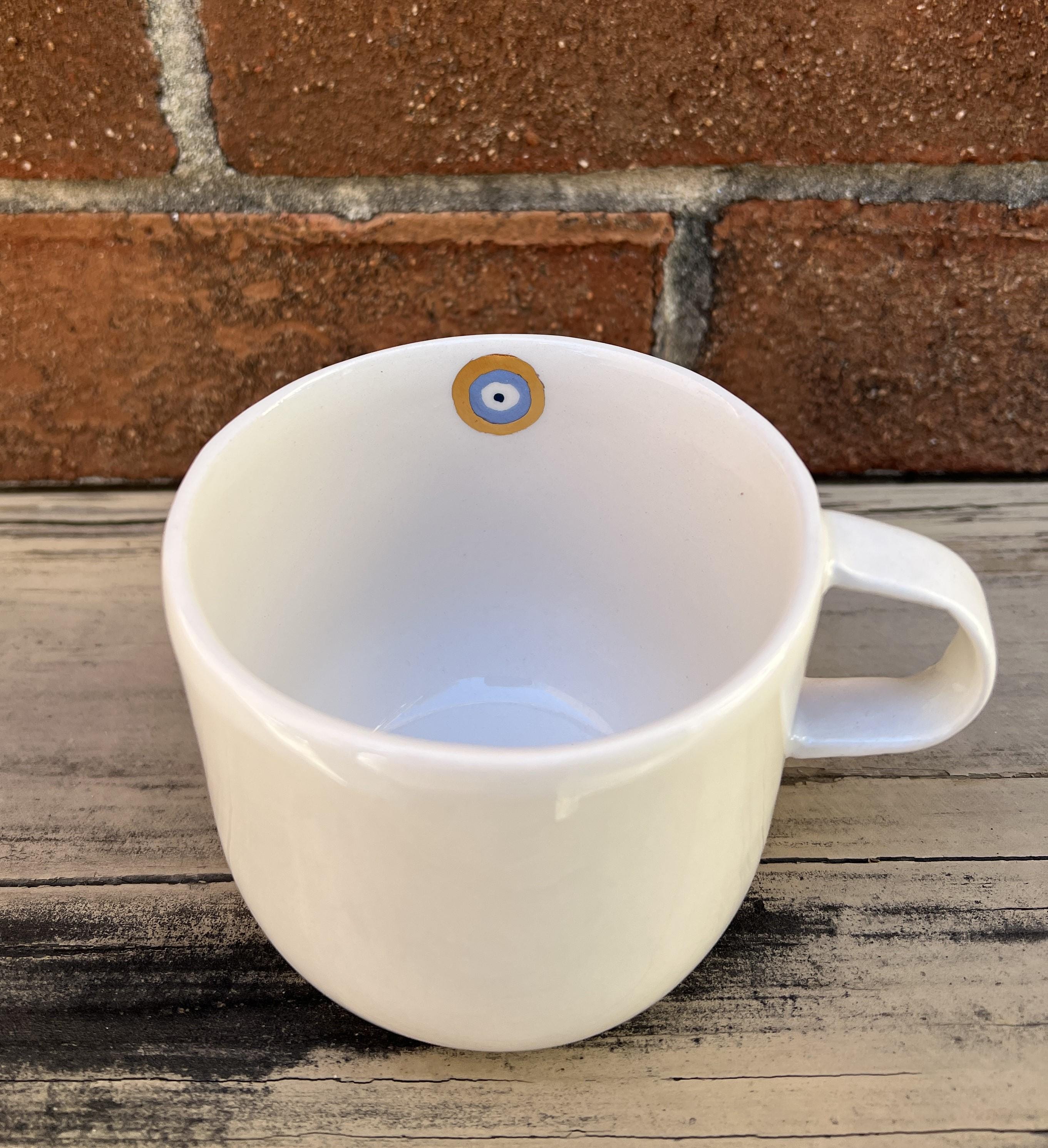 Handmade Ceramic Evil Eye Mug – Personalized Gift Box Set - Etsy