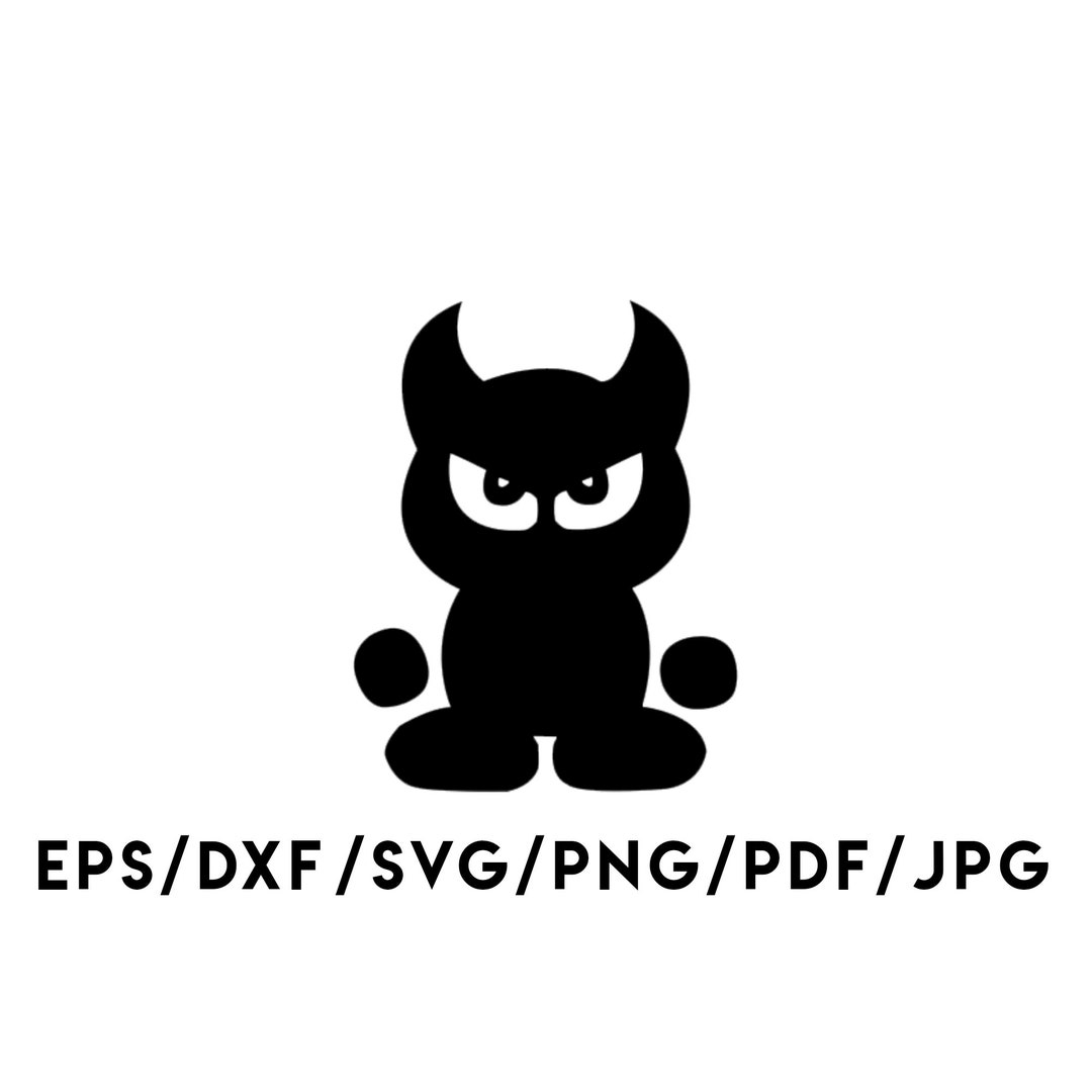 Angry Little Demon Design Instant Download Svg, Eps, Dxf, Png, Pdf, Jpg ...