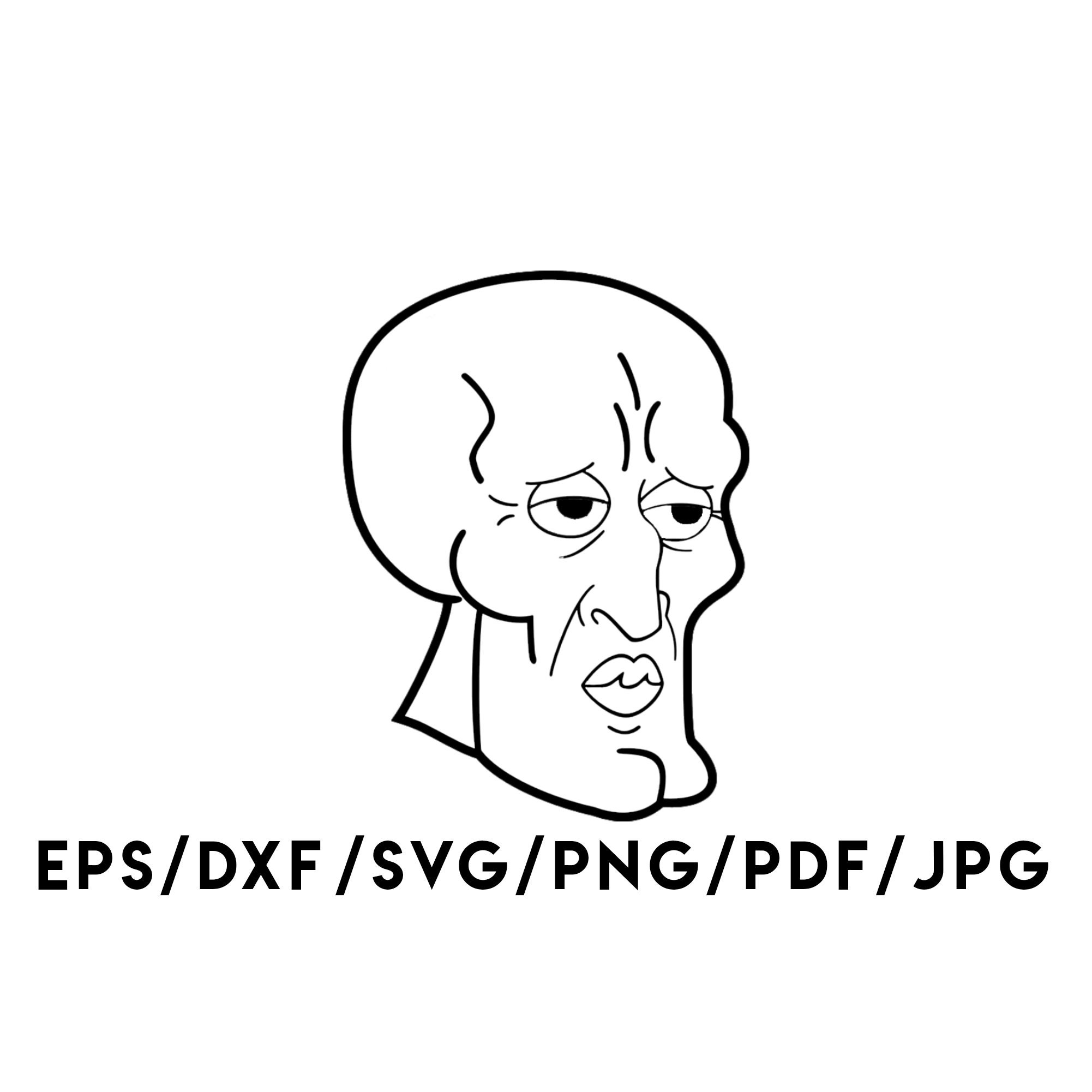 Giga Chad Squidward - Etsy