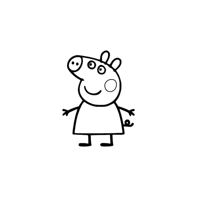 Peppa Pig Design Instant Download Svg, Eps, Dxf, Png, Pdf, Jpg Digital ...