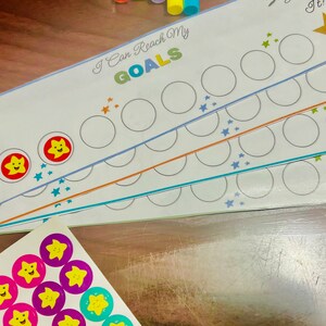 Goal Sticker Chart Rewards Chart Habit Tracker Chore Chart Discipline ...