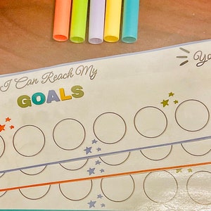 Goal Sticker Chart Rewards Chart Habit Tracker Chore Chart Discipline ...