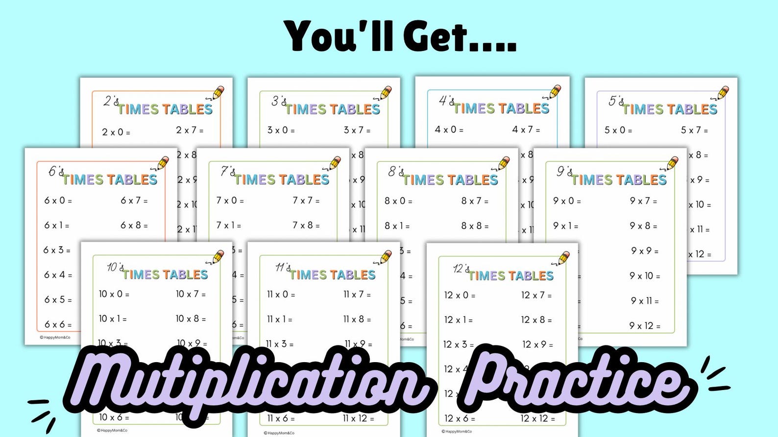 No-prep Multiplication & Skip Counting Practice Worksheets for 3rd and ...