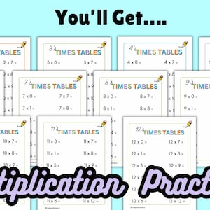 No-prep Multiplication & Skip Counting Practice Worksheets for 3rd and ...