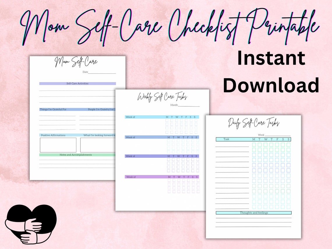 Mom Self-care Checklist Instant Printable - Etsy