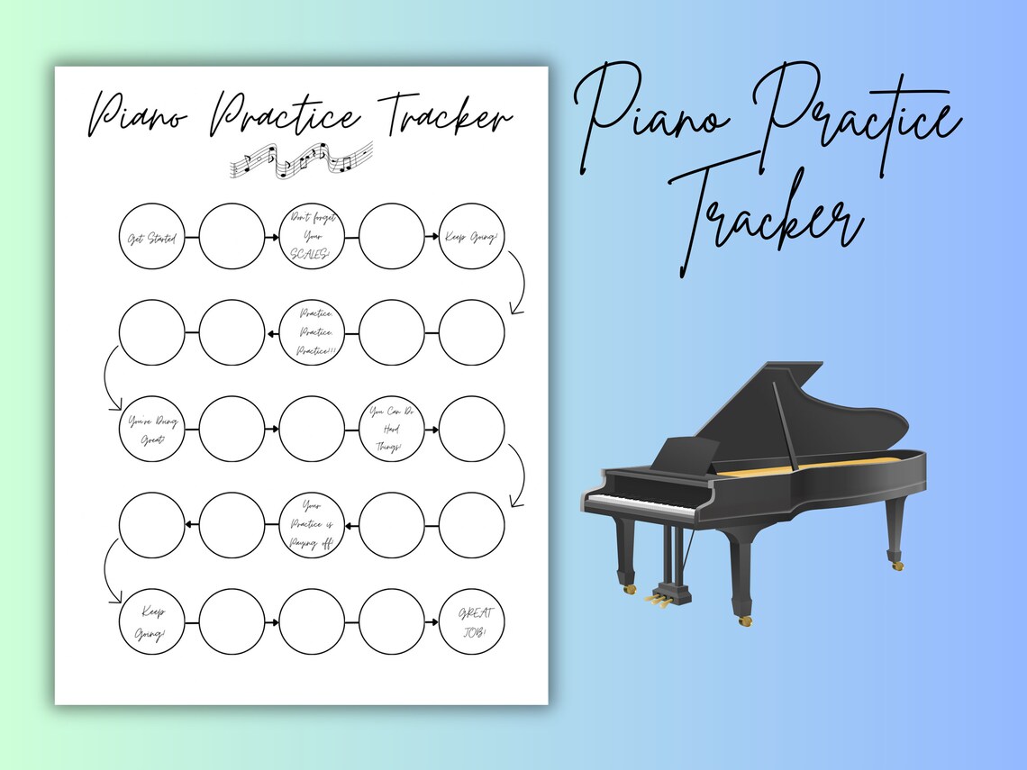 Printable Piano Practice Tracker - Etsy