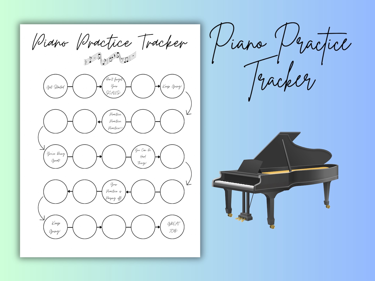 Printable Piano Practice Tracker - Etsy