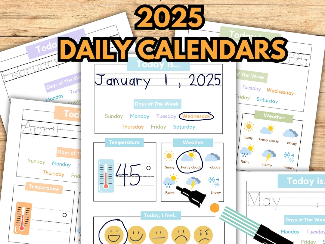 No-prep Today is Calendar, Circle Time, Kindergarten Calendars, Morning ...