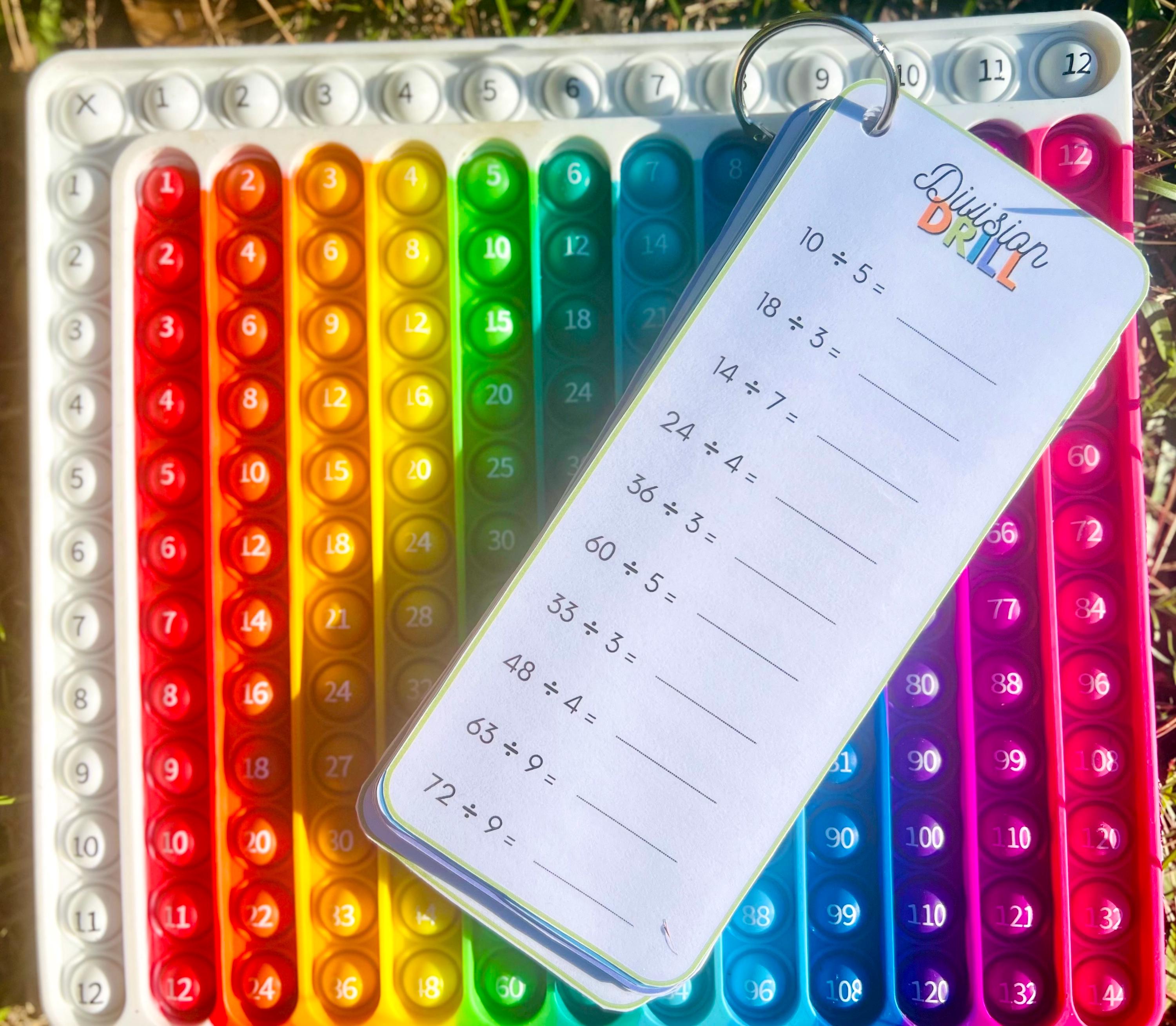 Multiplication and Division Facts Practice Instant Download Cards, Math ...