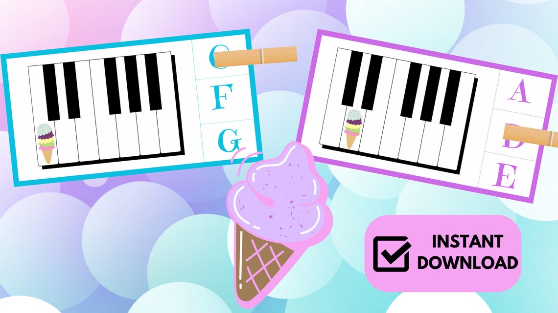 Easy Beginner Piano Lesson Game Fun Activity for Kids - Etsy