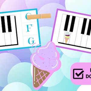 Easy Beginner Piano Lesson Game Fun Activity for Kids - Etsy