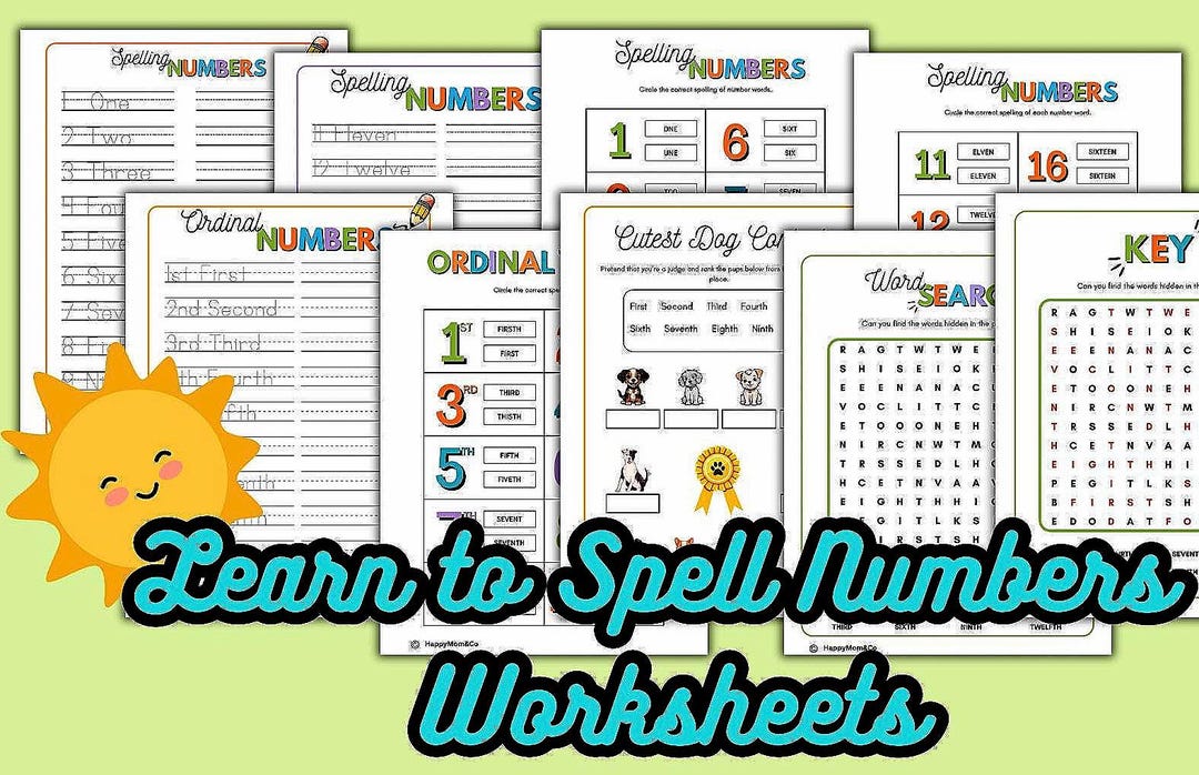 Spelling Numbers & Ordinal Numbers Worksheets (digital Download) - Etsy