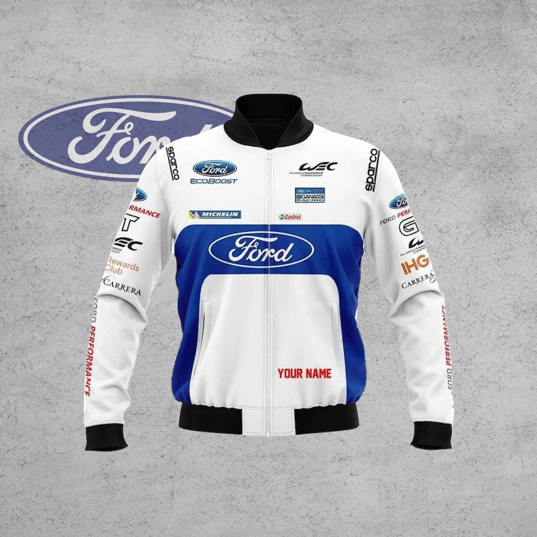 Personalized Ford Bomber Jacket 3D Racing Style F1, Custom Ford ...