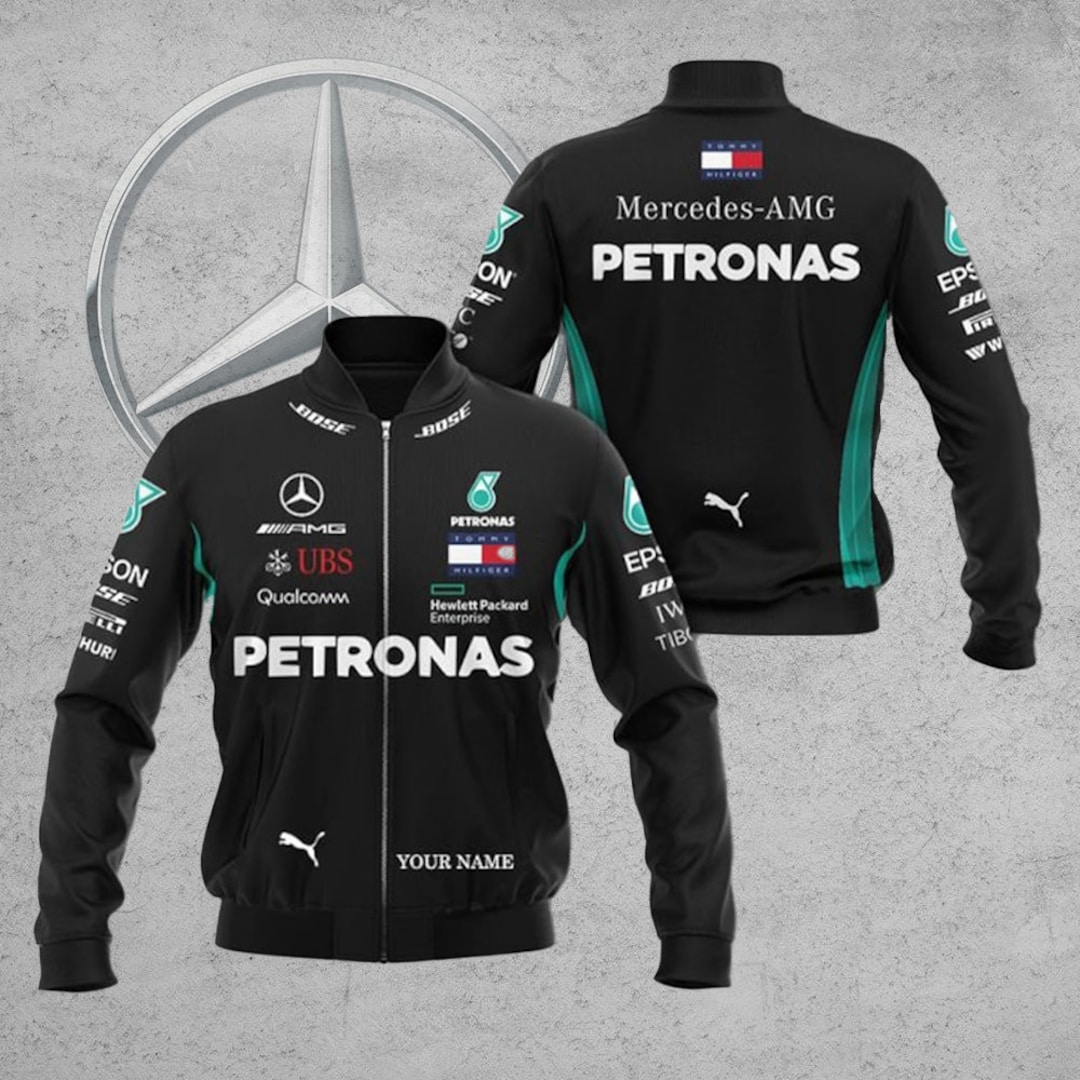 Personalized Mercedes Bomber Jacket 3D Racing Style F1, Custom Mercedes ...