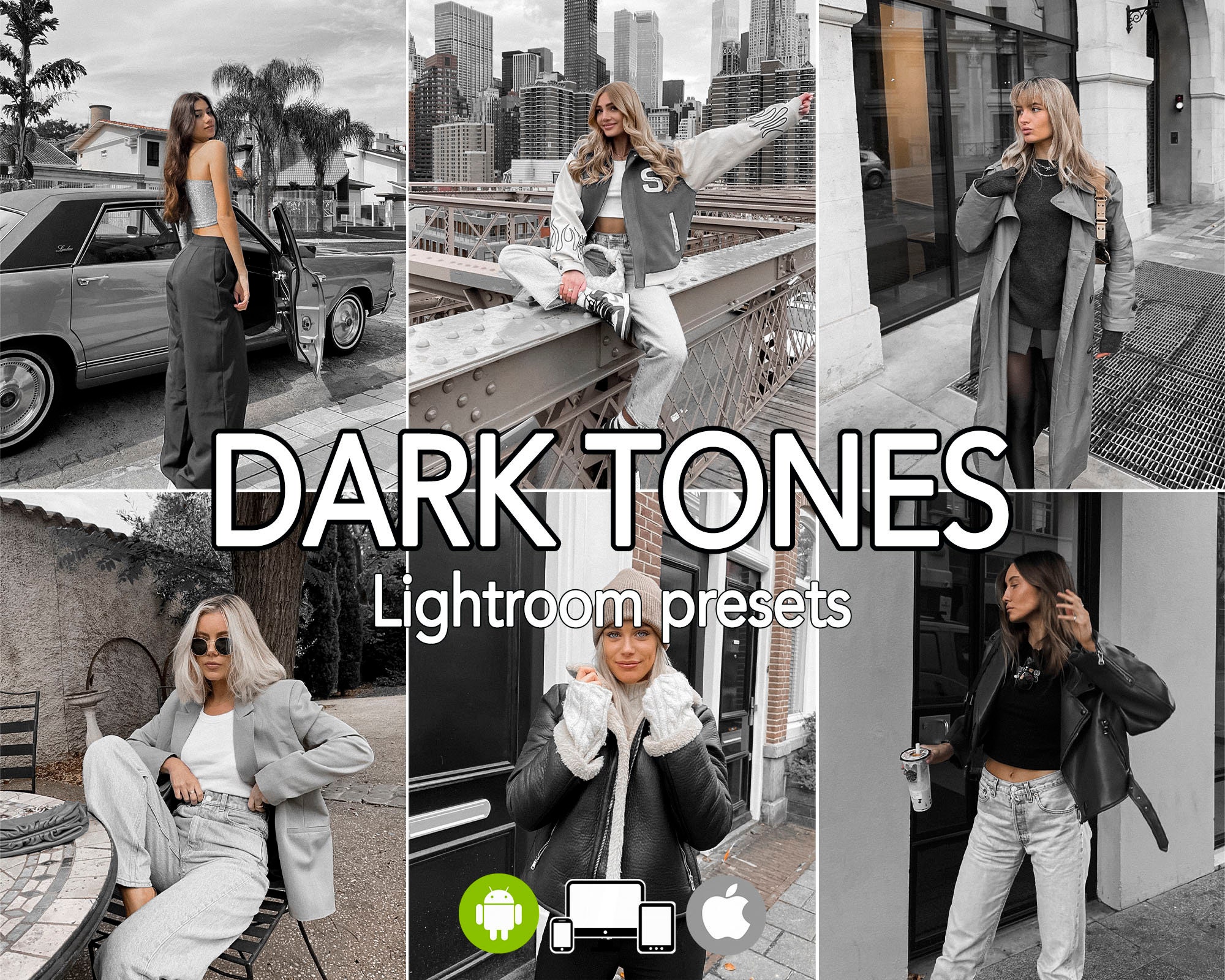 12 Moody Lightroom Presets Minimal Style Preset Dark Moody - Etsy