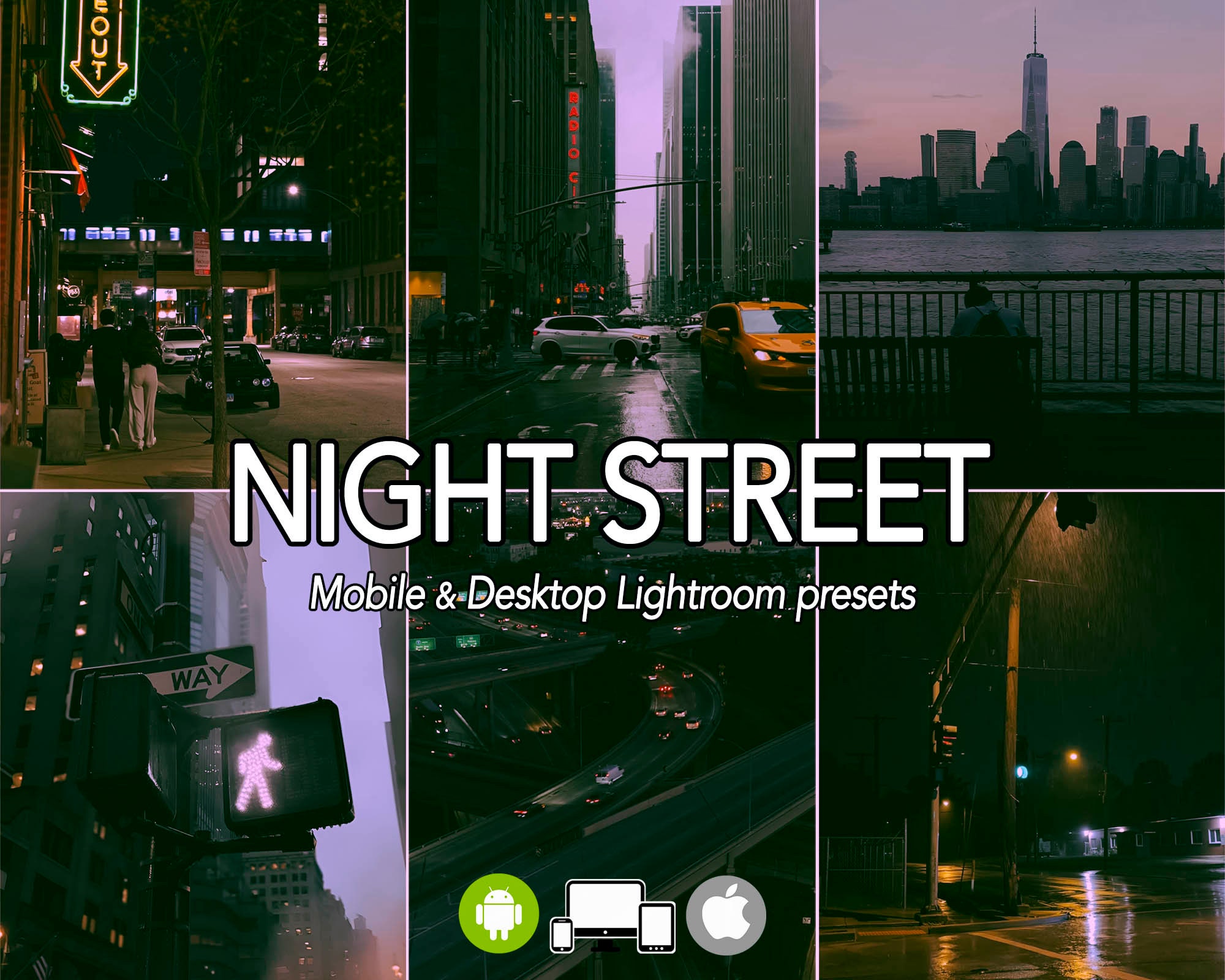 11 Urban Night Lightroom Presets Mobile and Desktop City - Etsy