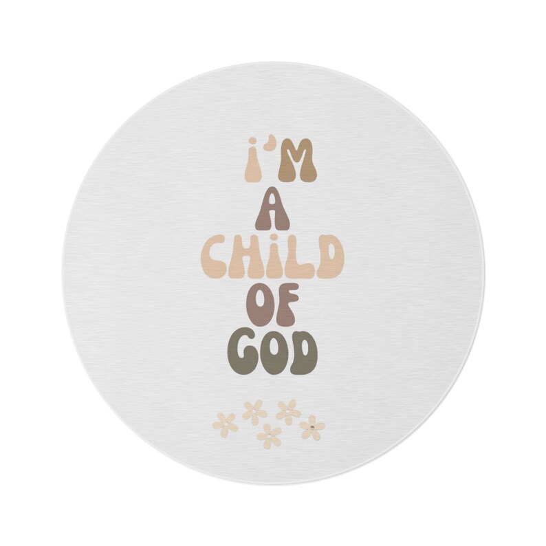 I'm A Child of God Round Rug for Floor Biblical Inspiration Bible Verse ...