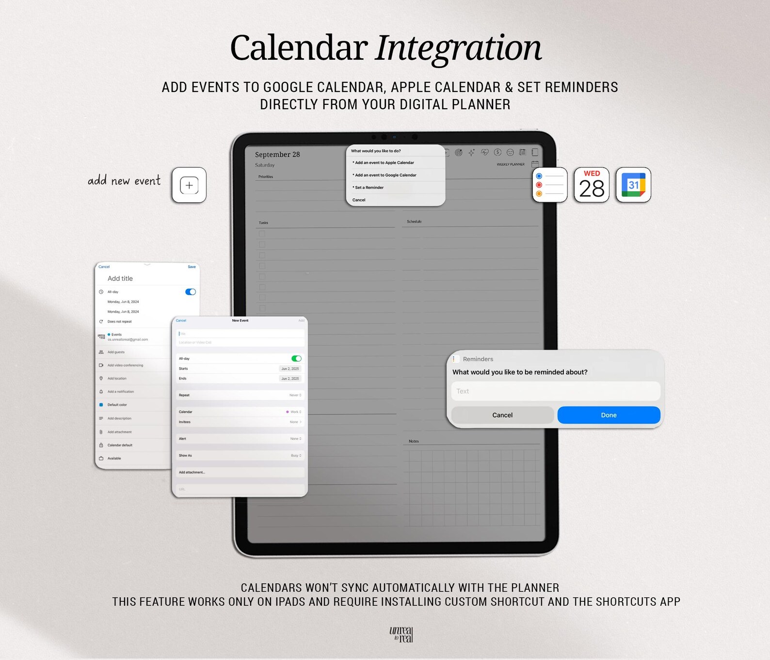 2024-2025 Midyear Portrait Digital Planner With Hyperlinked Calendar ...