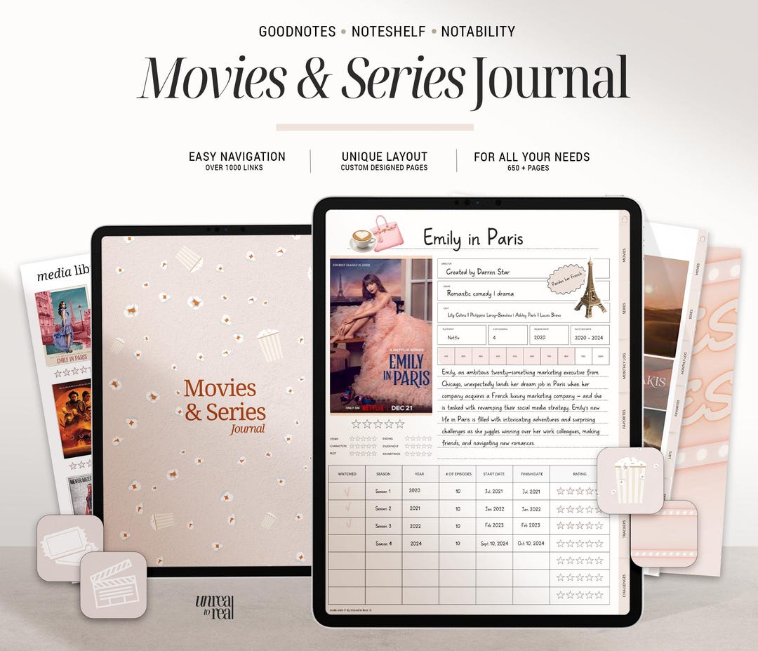 Digital Movies & Series Journal for iPad | Films and TV Shows Tracker ...