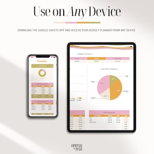Monthly Budget Spreadsheet Template for Google Sheet, Finance Digital ...