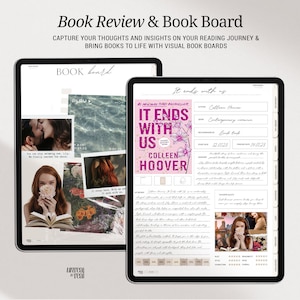 Minimal Digital Reading Journal for Book Lovers: Interactive Planner ...