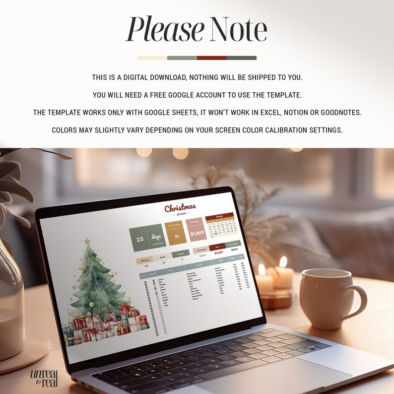 Animated Christmas Gift Tracker Spreadsheet - Holiday Budget Planner ...