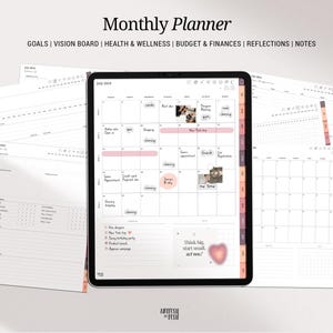 2024-2025 Midyear Portrait Digital Planner With Hyperlinked Calendar ...