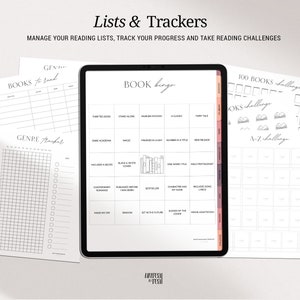 Digital Reading Journal for Book Lovers: Interactive and Customizable ...