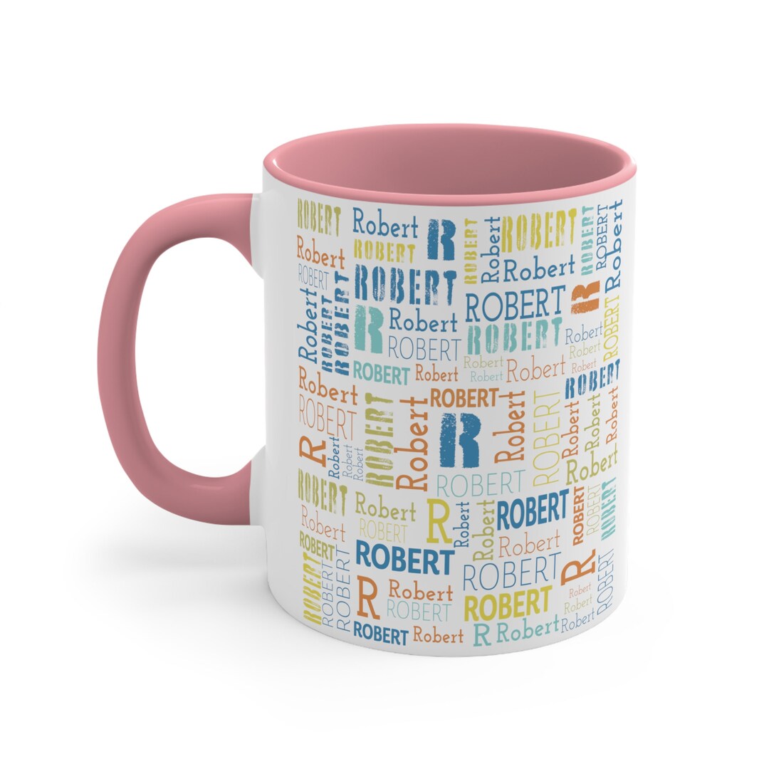 Personal Repeating Name Gift for Him Her Mug, Custom Your Word Staylish ...